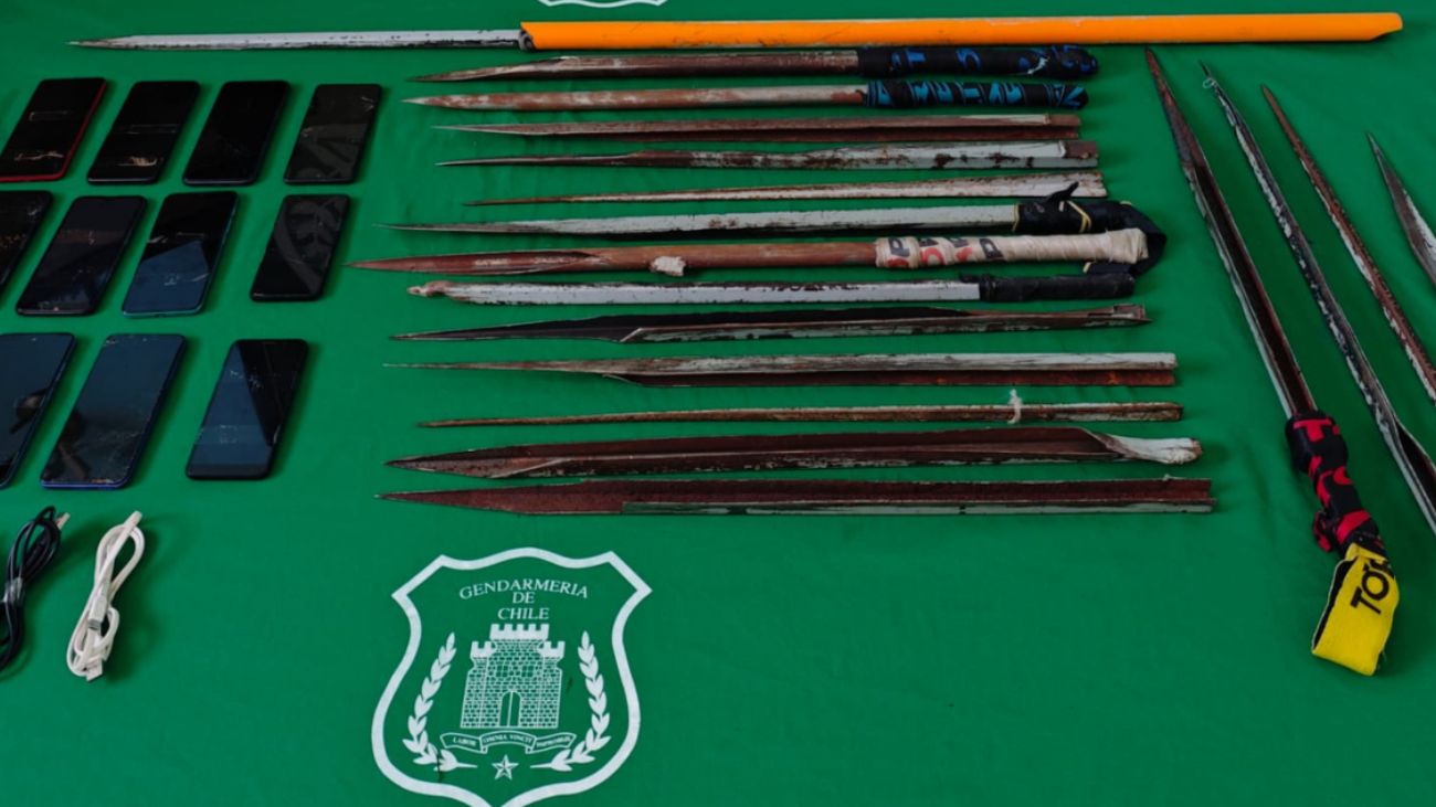 Incautaciones de armas y celulares en Centro Penitenciario de San Antonio