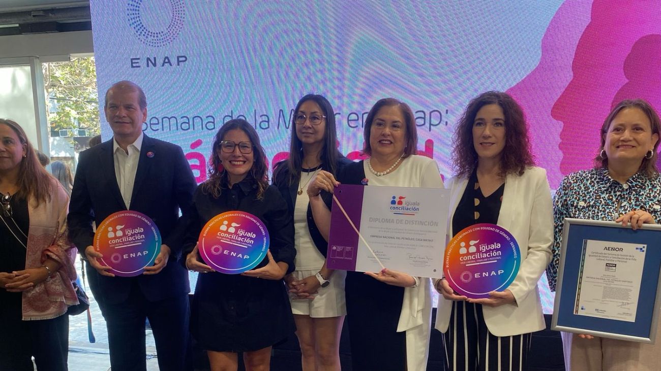 Enap recibe el Sello Iguala Conciliación por compromiso con la igualdad de género